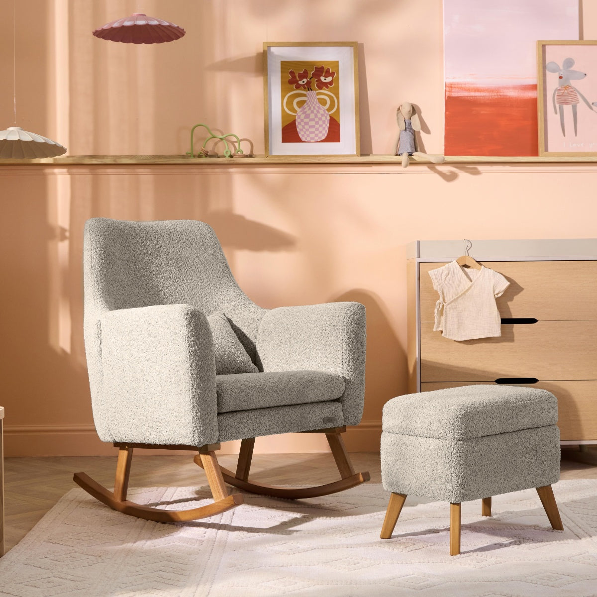 Oscar Luxe Rocking Chair & Footstool – Tutti Bambini