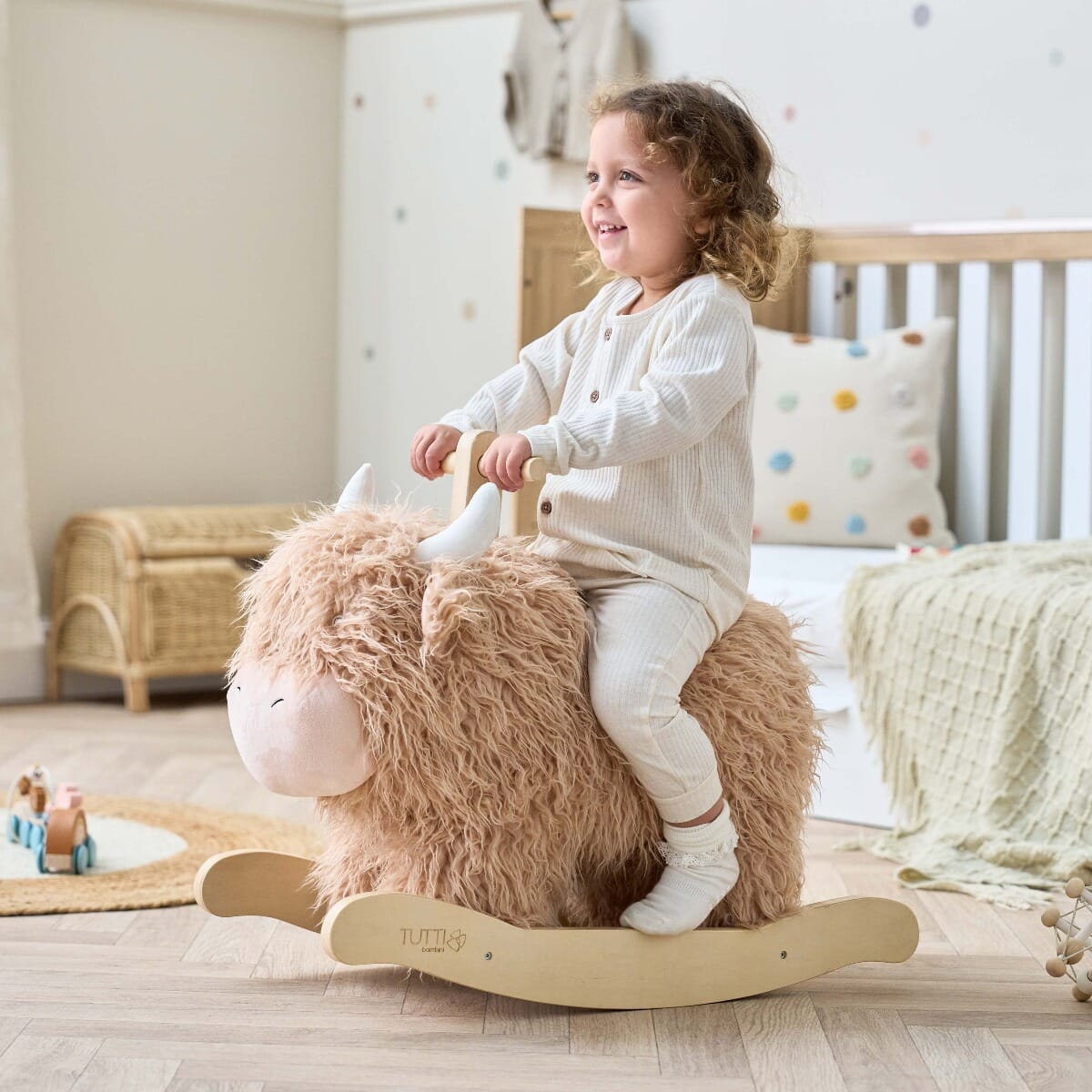 Douglas the Highland Cow Rocking Animal Toy | Tutti Bambini